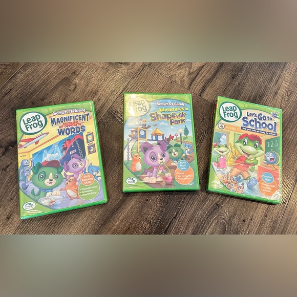 Leapfrog | Media | New 3 Leap Frog Learning Dvd Set Shapeville Go To ...